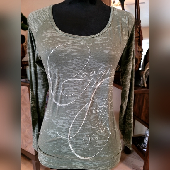 Cowgirl Tuff | Tops | Cowgirl Tuff Brand Top Green Size Xs | Poshmark
